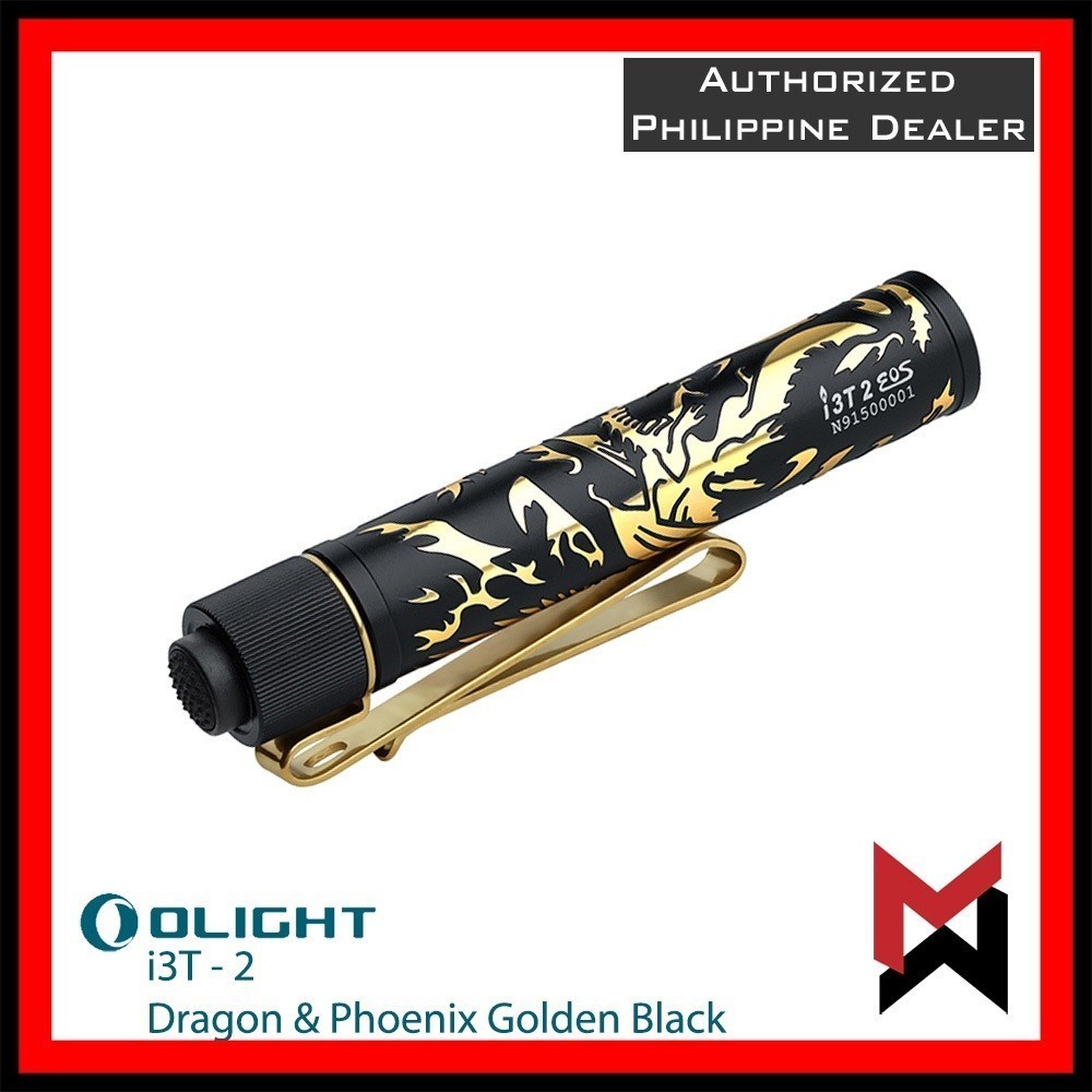 Olight I3t V2 i3T-2 - Dragon and Phoenix Golden Black - Limited Edition ...