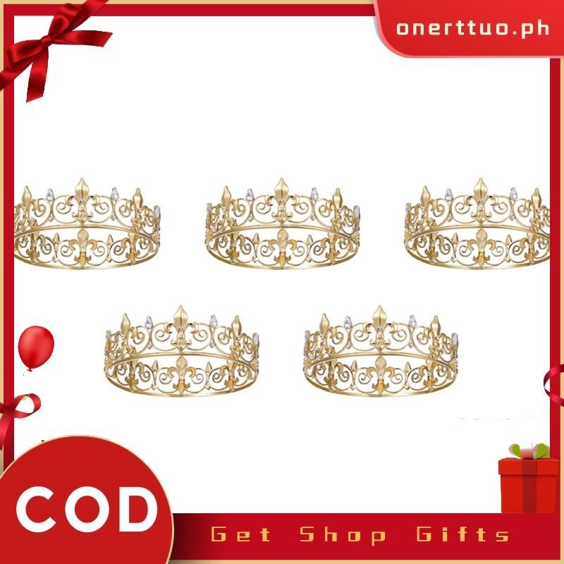 5X Royal Crown for Men - Metal Prince Crowns and Tiaras (Gold) | Shopee ...