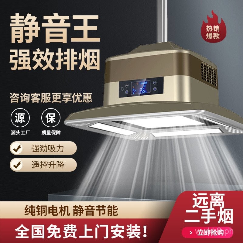 Chess Room Mahjong Machine Smoking Lamp Air Purifier Lifting Ceiling ...