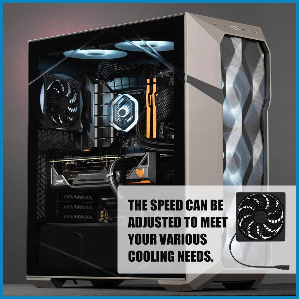 USB Computer Cooling Fan Adjustable External PC Cooling Computer Case ...