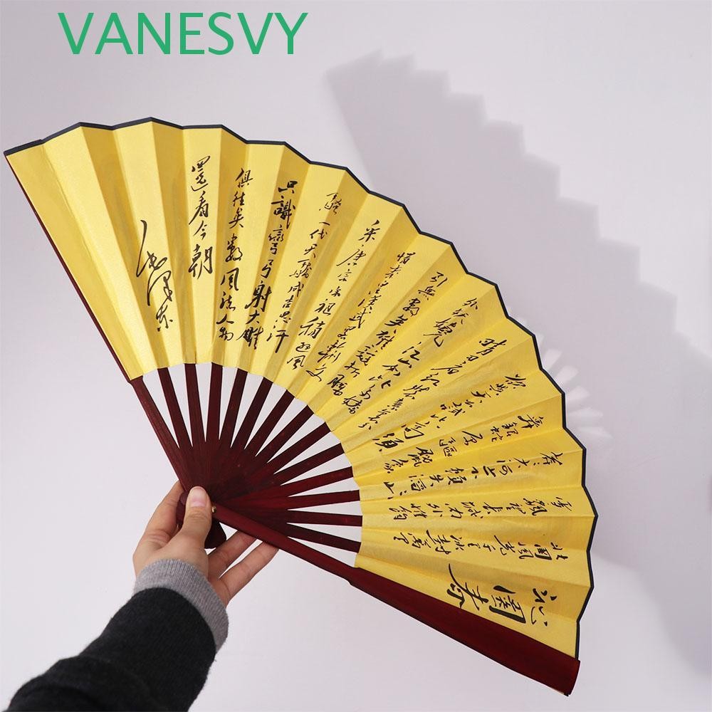 VANESVY Folding Silk Fan, Handheld Chinese Painting Ancient Fan, Dance ...