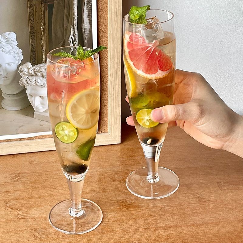 Simple ins Glass Goblet High-value Tulip Cocktail Glass Champagne Glass ...