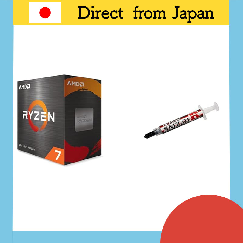 AMD Ryzen 7 5700X CPU (No Cooler) + SimiOshi OC Master SMZ-01R Thermal Paste for PC Gaming ...