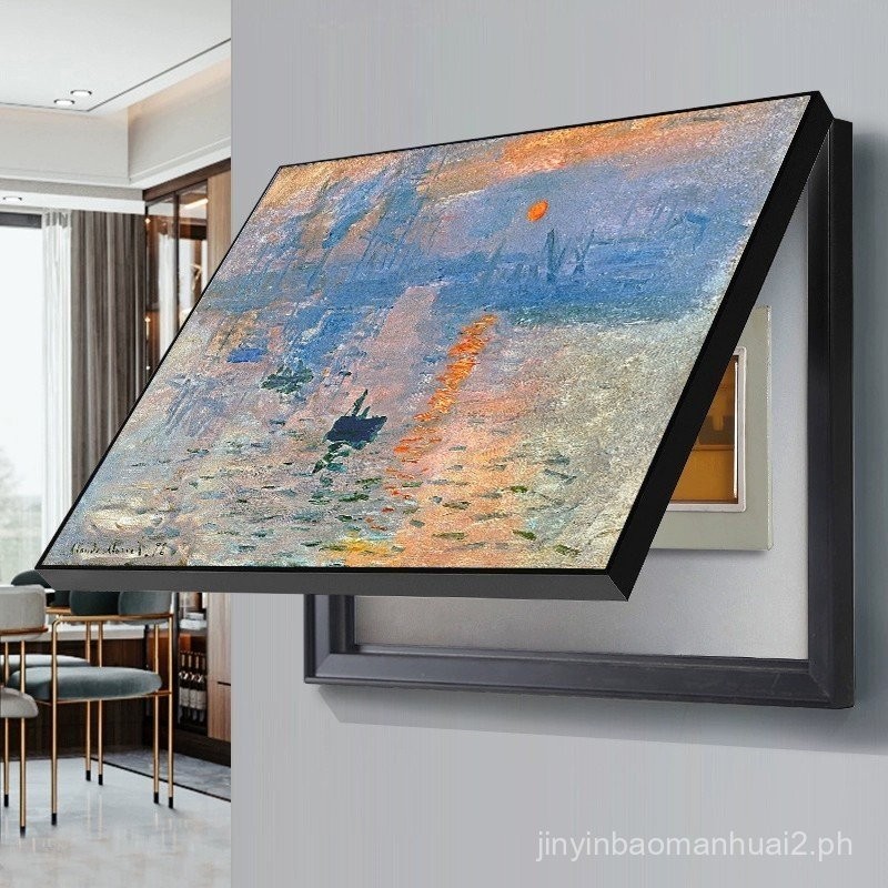 Monet Electric Meter Box Decorative Painting No Drilling Van Gogh Oil ...