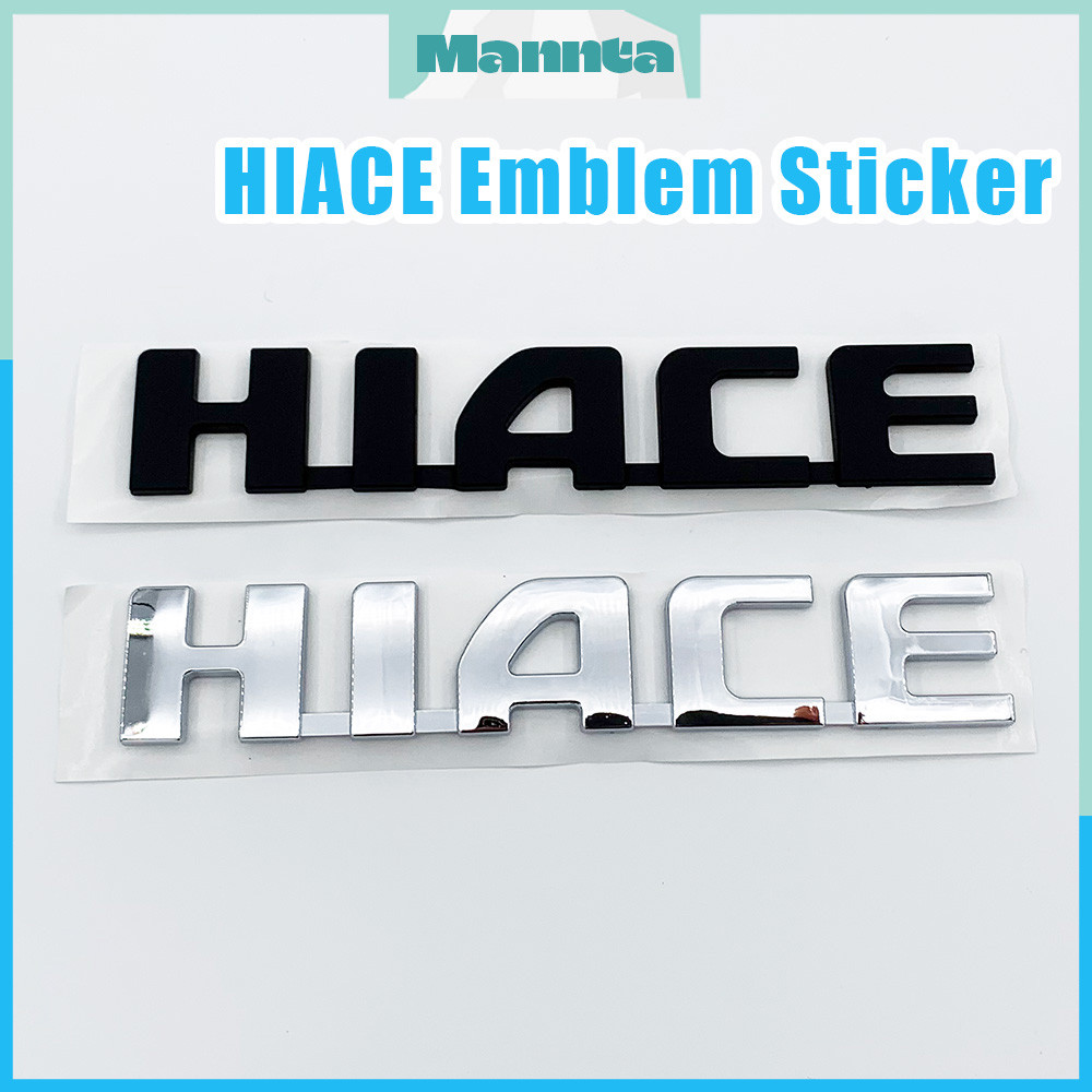 3D ABS Hiace Emblem Chrome Black HIACE Logo Rear Trunk Emblem Sticker ...