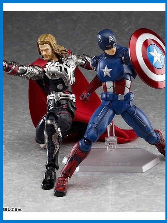 Marvel The Avengers Figma 216 Thor Figma 226 Captain America PVC Action ...