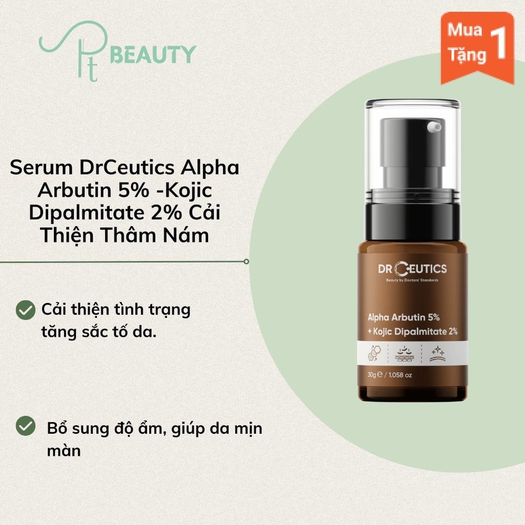 Serum DrCeutics Alpha Arbutin 5% -Kojic Dipalmitate 2% Improves Dark Spots Slingshotm | Shopee ...