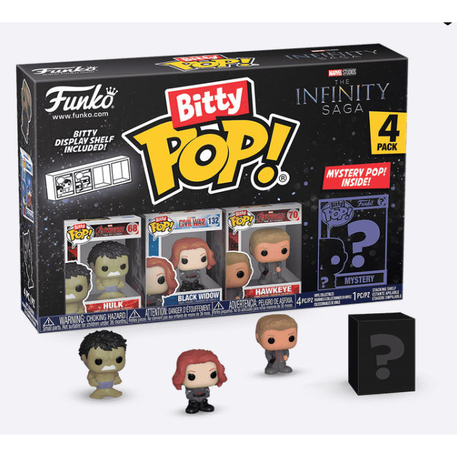 Bitty Pop Marvel The Infinity Saga SERIES 2 Hulk 4 Pack Funko Pop ...
