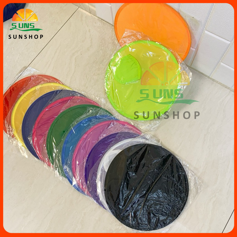1000pcs/Box polyester cloth round fan nylon folding flying disc ...