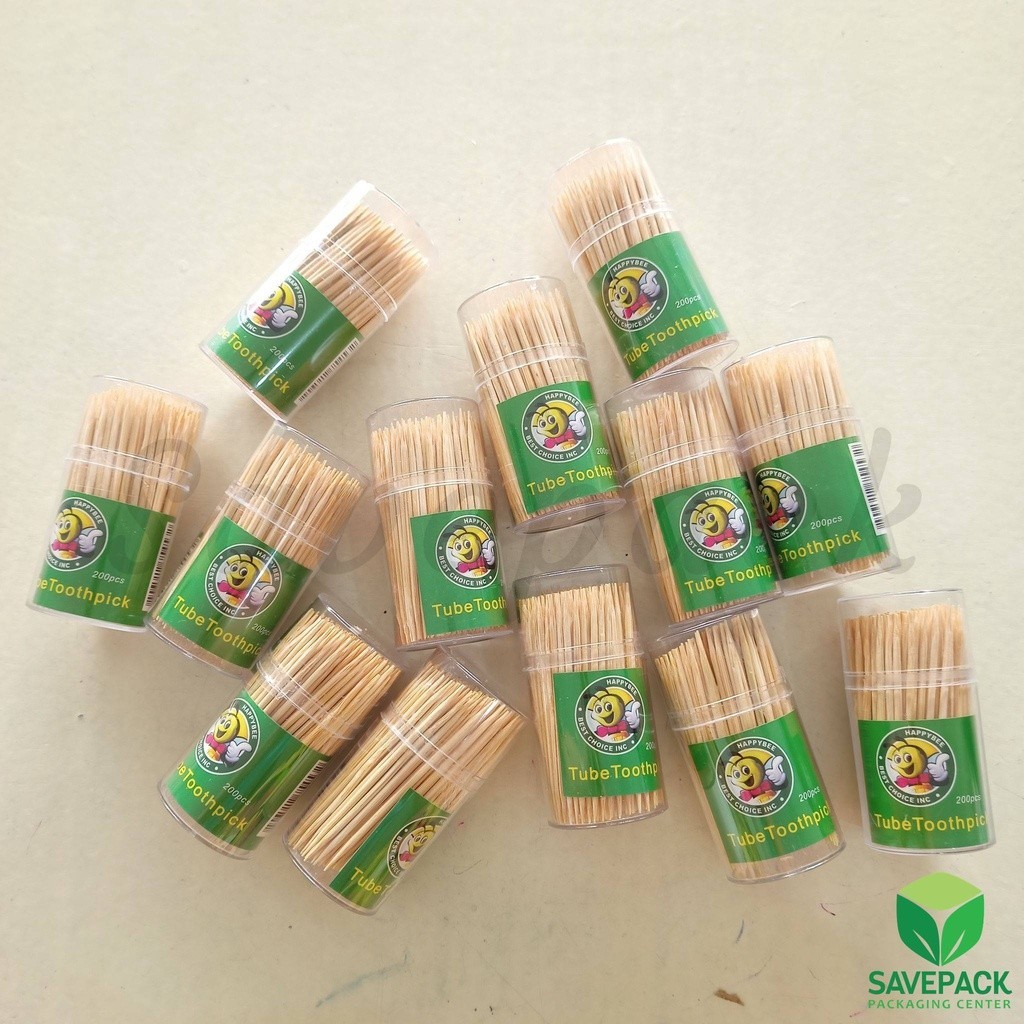 Happy Bee Tube Toothpick 6cm (200pcs) | Shopee Philippines