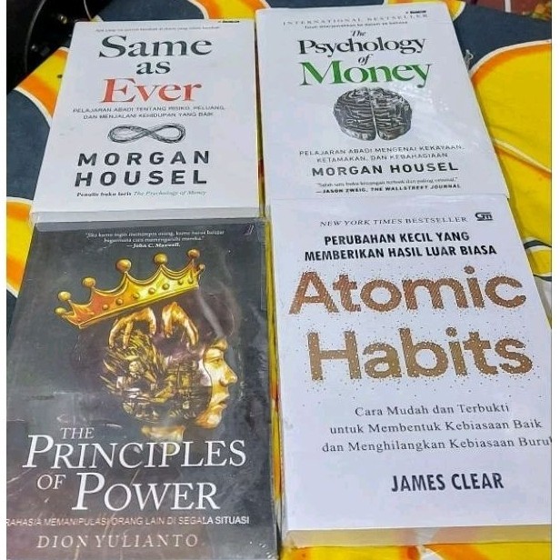 Package Of 4 Books The Principles Of Power Atomic Habits Same As Ever