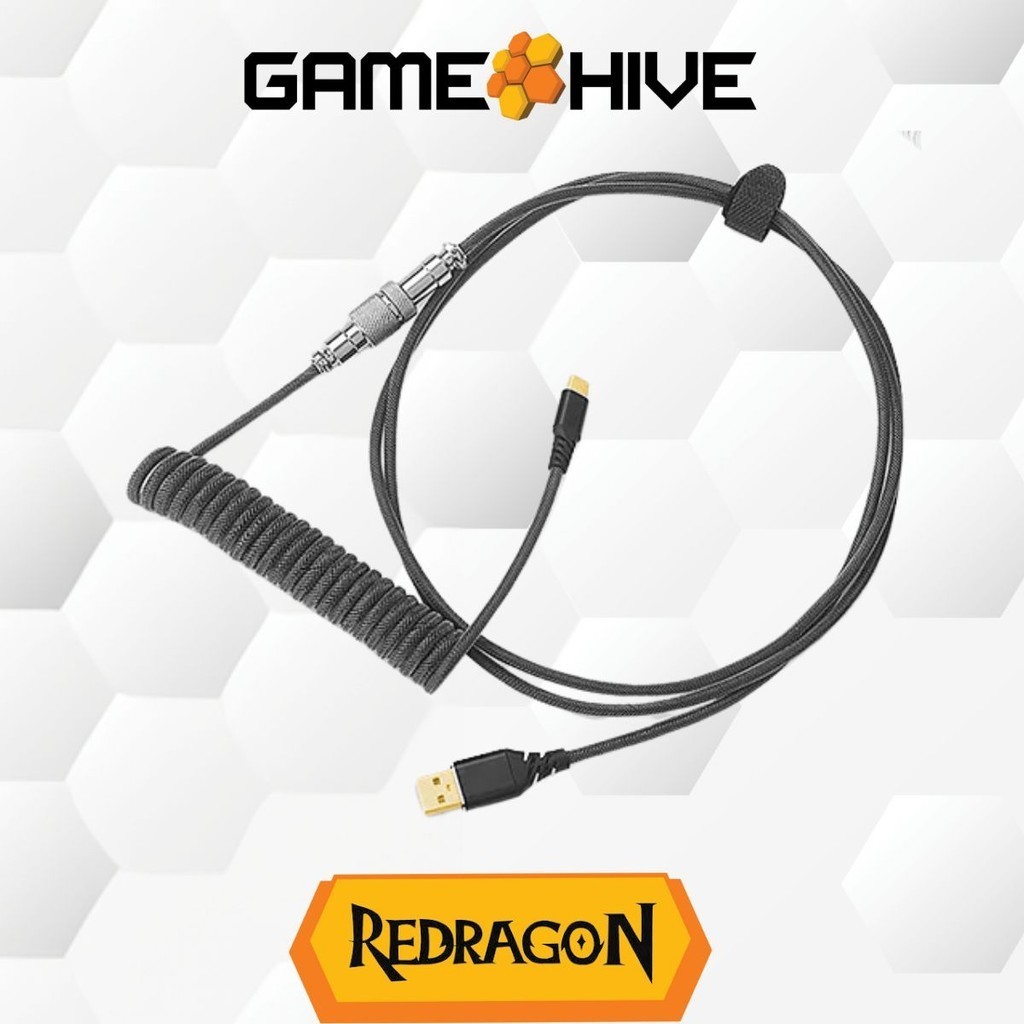 Redragon A115 Coiled USB-C Cable For Gaming Keyboard | Coiled Cable ...