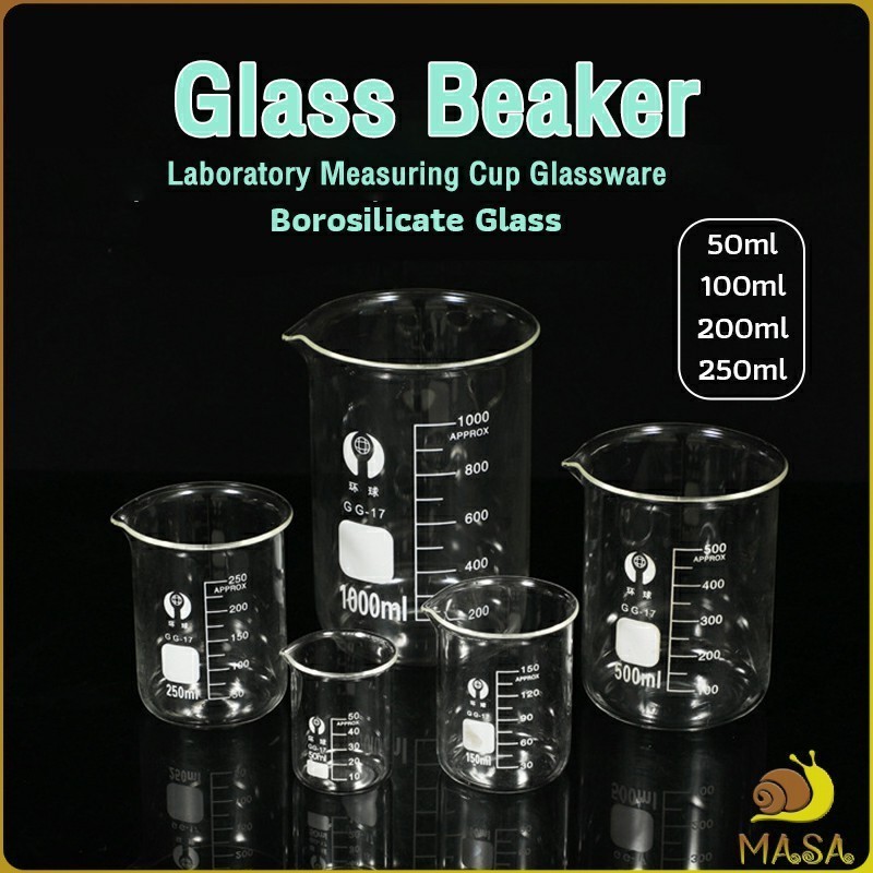 MASA Glass Beaker 50/100/ml Laboratory Measuring Cup Glassware For ...