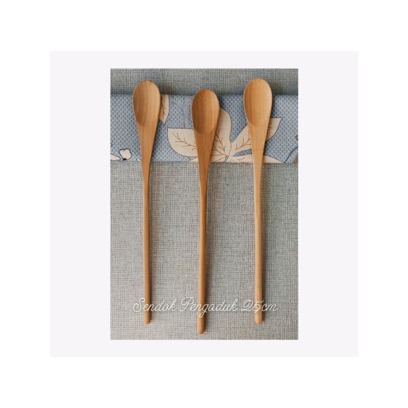 KAYU Wooden spoon Juice Drink Stirrer Long Honey spoon Honey wooden ...