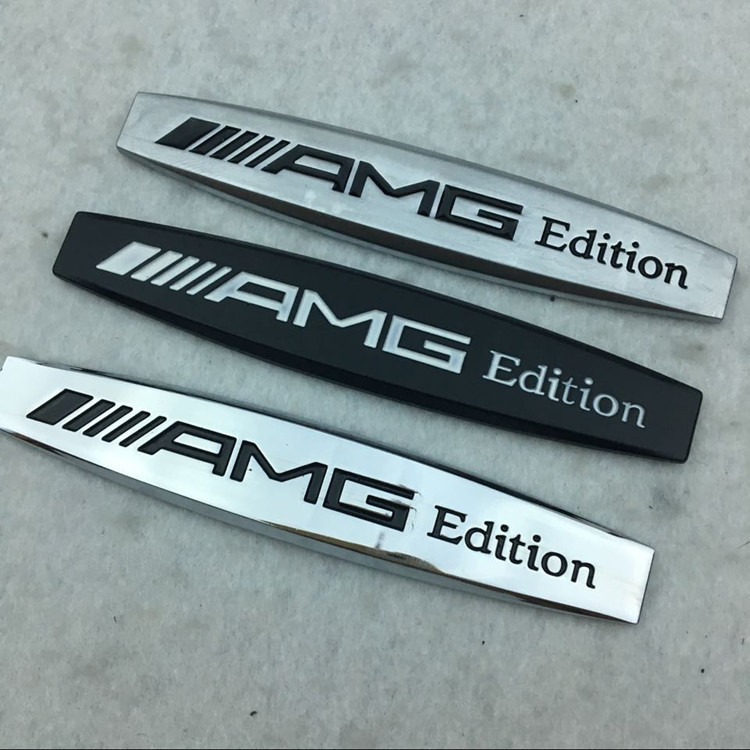 2 pcs for Mercedes-Benz AMG leaf plate car label Metal leaf plate car ...