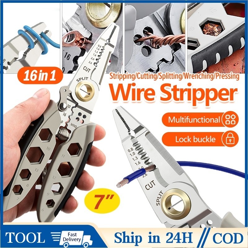Multifunctional Wire Stripping Pliers crimping and winding tool For ...