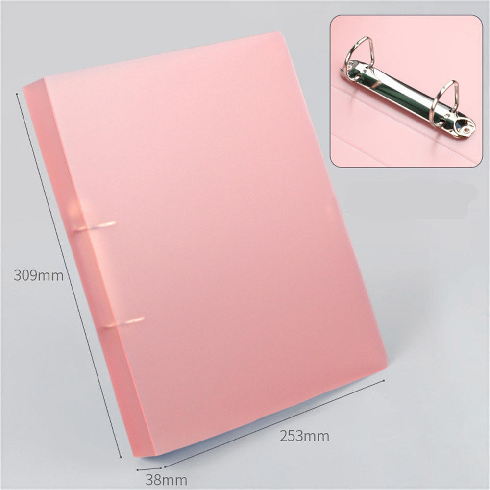 A4 Transparent Binder D-Type Punch Folder Office Storage File Ring ...