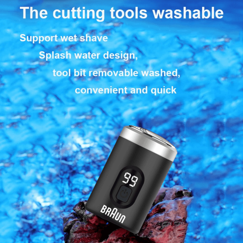 Braun Mini Electric Shaver Rechargeable Travel Pocket Mini Shaver with ...