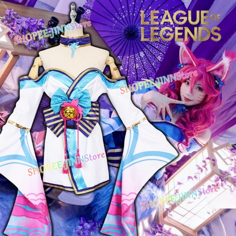 - JINN - LOL Outfit Ahri Cosplay Costume Game LOL Ahri Cosplay League ...