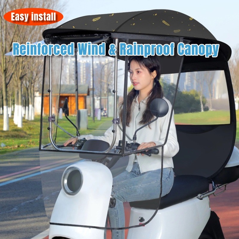 Electric Car Upgrade Reinforce Canopy Motorcycle Awning Rainproof ...