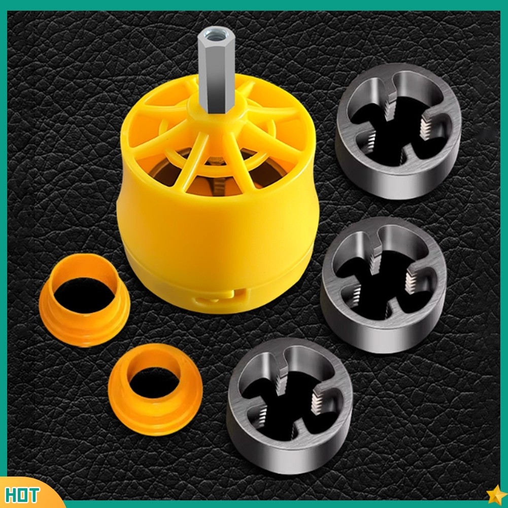 PVC Pipe Threader Kit with 1/2In 3/4 In 1 Inch Dies Pipe Threader Pipe ...