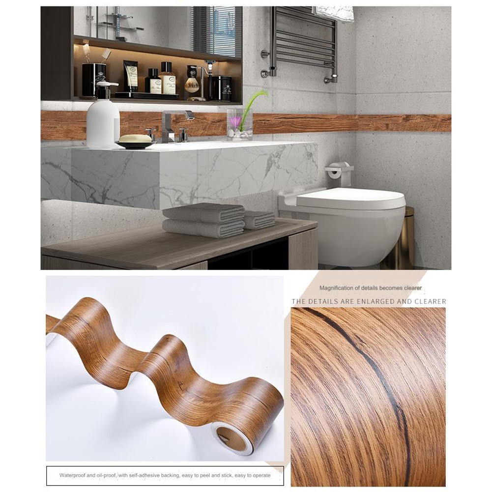 Stylish Wood Grain Edging Stickers for Door Frames and Skirting Boards ...