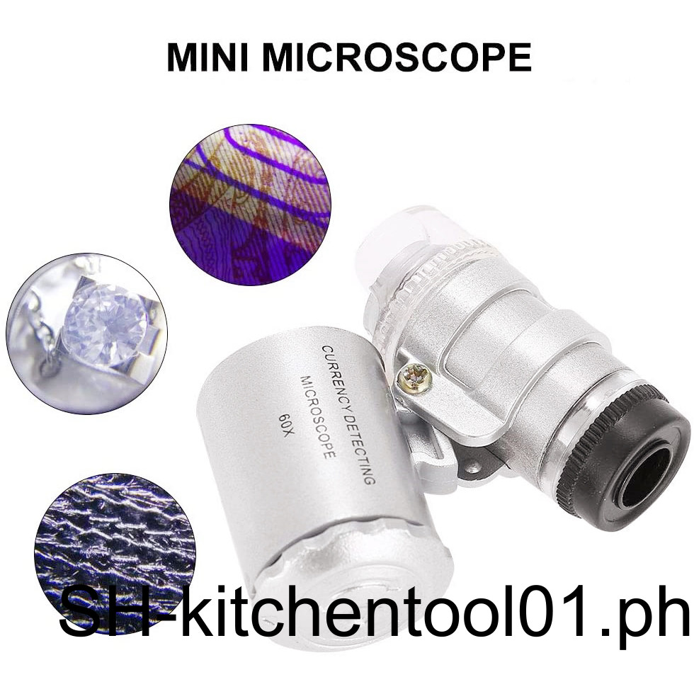 1/2/3 60X Focus Adjustable Magnifying Glass Jewelers Pocket Size ...