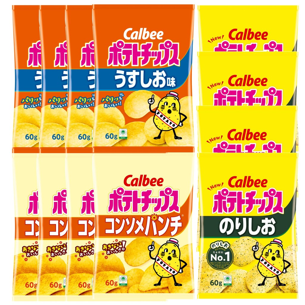 【DIRECT FROM JAPAN】[Potato chips] Calbee Potato Chips 3 types ...