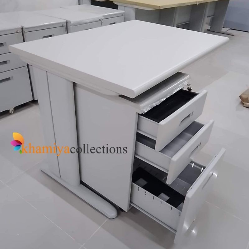 【hot sale】 Light Gray Office Table, High-End Working Desk, Freestanding ...