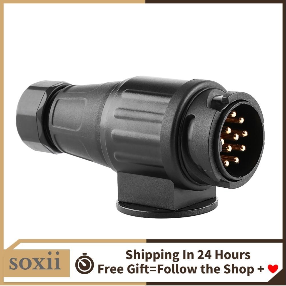 12V 13 Pin Electric Trailer Caravan Plug Plastic Pole Wiring Connector ...