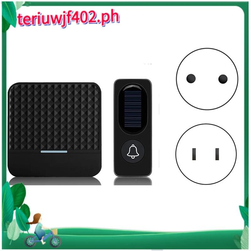 TI 】Wireless Solar Doorbell IP65 Waterproof 300M Doorbells Chime Kit ...