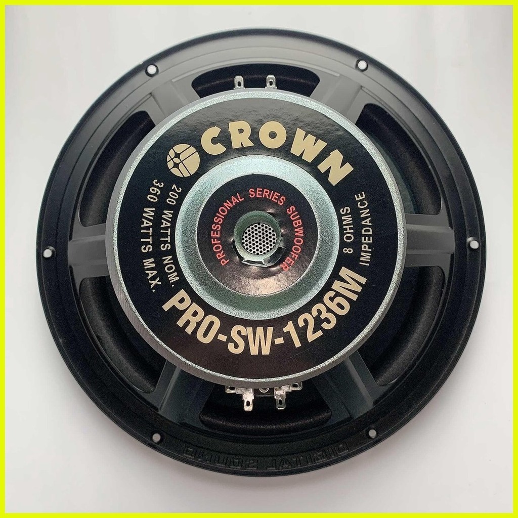 ♞Crown PRO-SW-1236M 12 inch 350 watts Subwoofer Speaker | Shopee ...