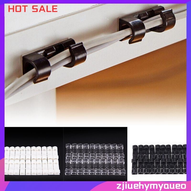 20pcs/lot Wire Fixing Clamp Clip Desktop Wire Clear Up Clips Holder ...