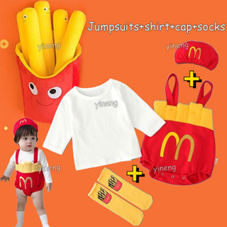 Newborn Photo Shoot Outfit MCDO French Fries Cosplay Onesies for Baby ...