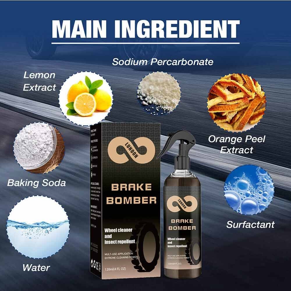 LUNOON Car Wheel Cleaner Spray Non-Acid Car Wash Wheel Cleaning Spray ...