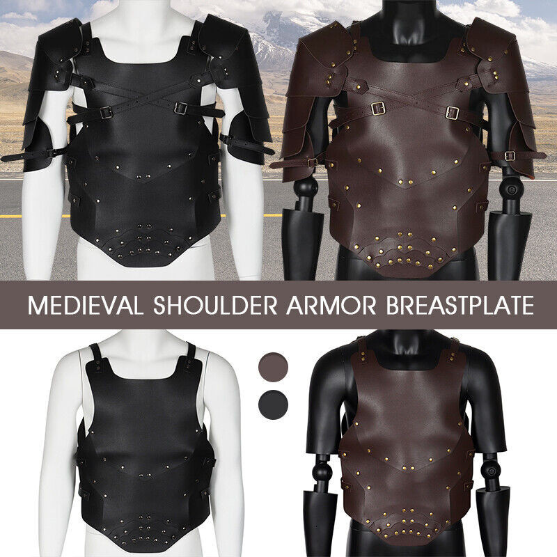 Medieval PU Leather Shoulder Chest Vest Armor Warriors Knights Costume. | Shopee Philippines