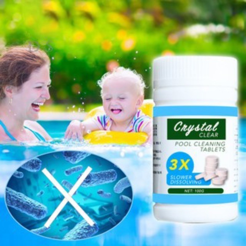 100Pcs Pool Cleaning Disinfection Tablet Lasting Disinfection ...