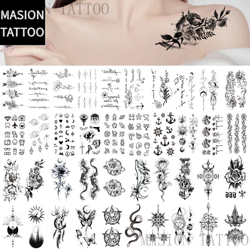 New Style Fresh Waterproof Tattoo Stickers Realistic Temporary Tattoo ...