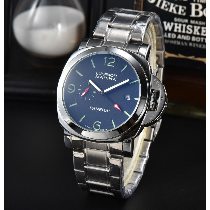 Panerai Panerai Luminor series 44mm stainless steel quartz wrist watch ...