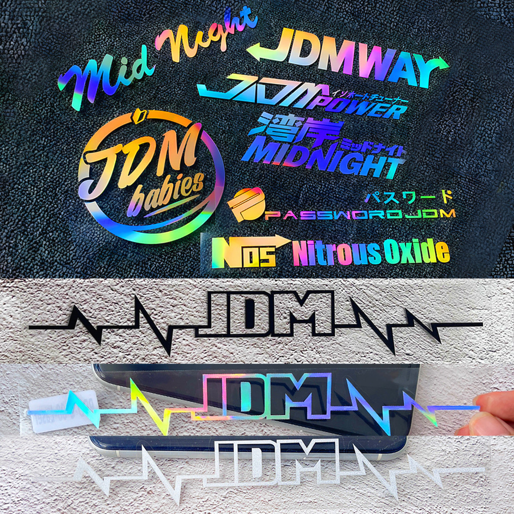 Laser Rainbow JDM Car Stickers Decoration Electric Vehicle Motorcycle ...