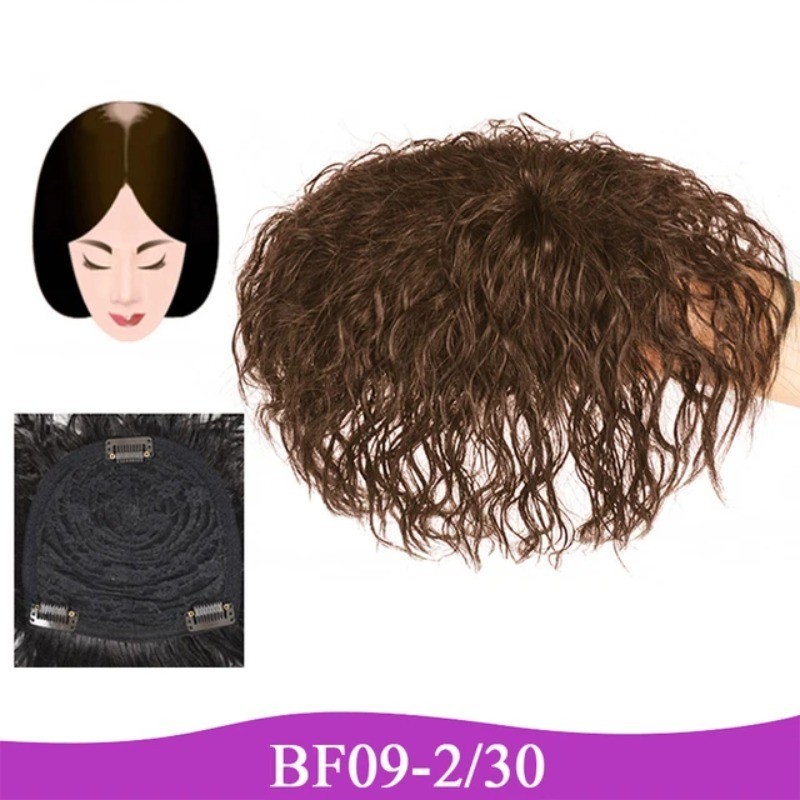 3D Synthetic Middle Part Bangs Straight Hair Topper With Bangs ...