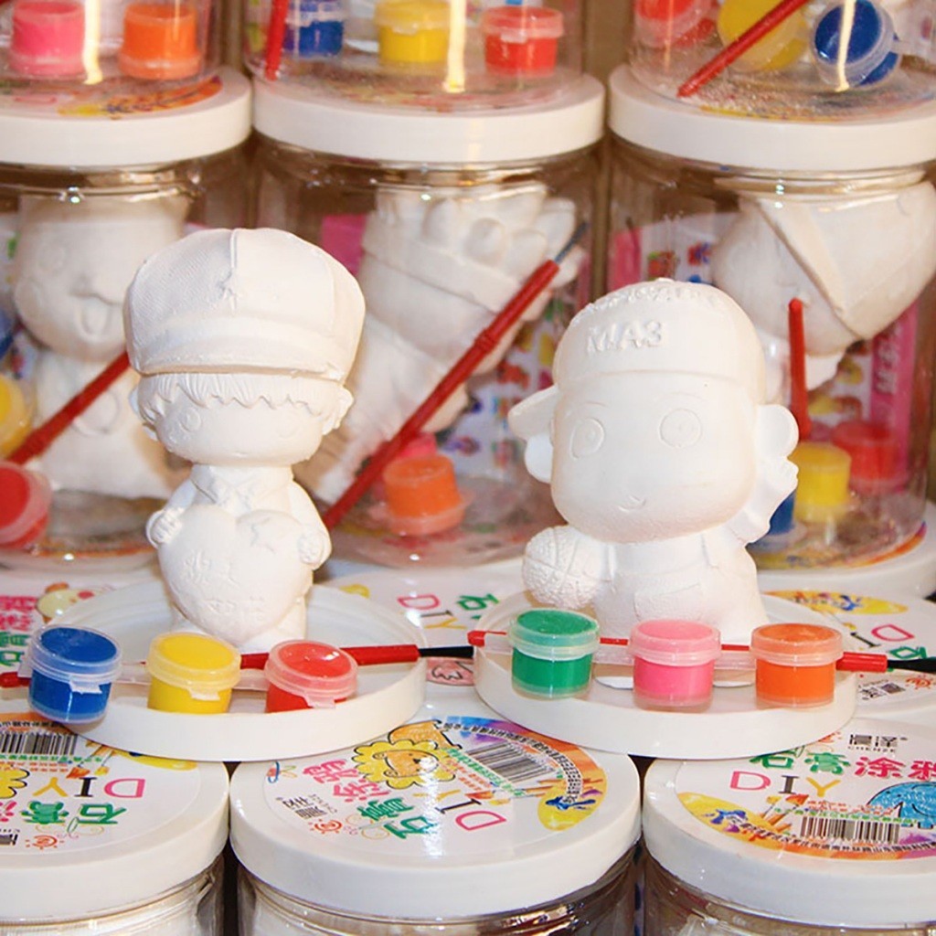 BK Cartoon Coloring Plaster Paint Random Design Figurine Handmade Diy ...