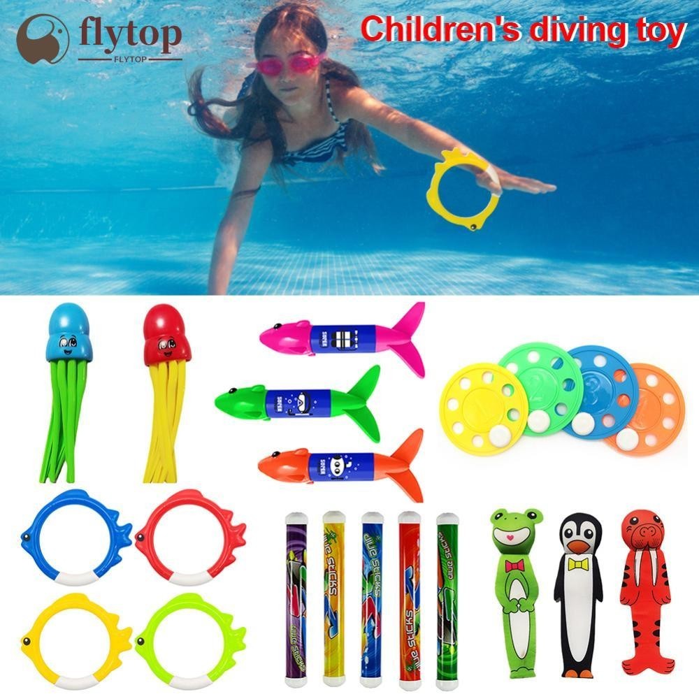 FLYTOP Children's Pool Diving Toy Frog Penguin Mermaid Treasure Hunt ...