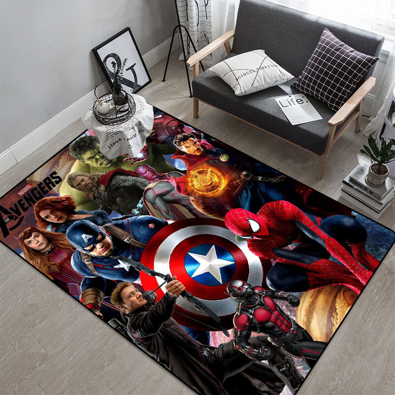 Captain America Marvel Avengers Carpet with Pentagram Shield Design ...