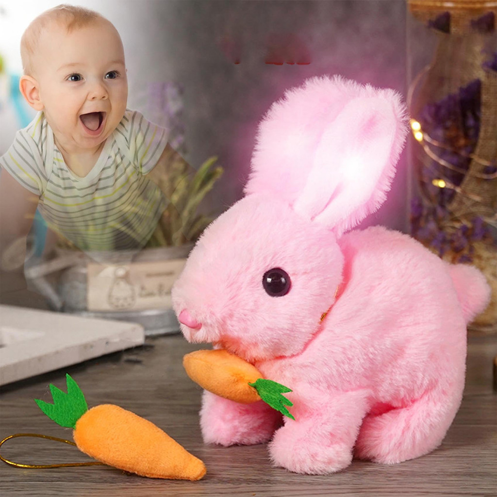 Interactive Electronic Pet Realistic Plush Bunny Toy Plush Robot Bunny ...