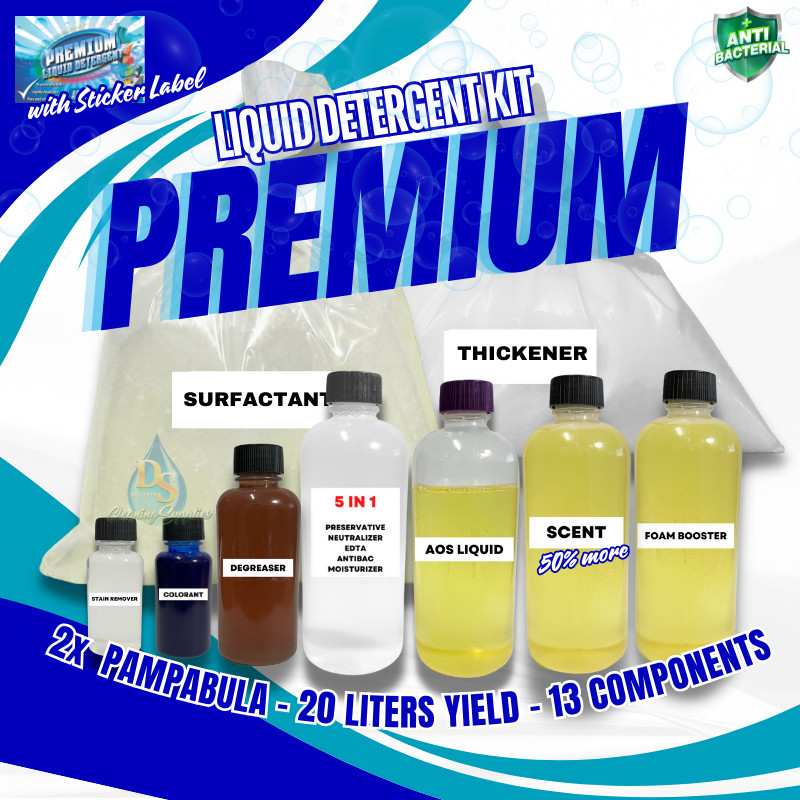 DIY PREMIUM LIQUID DETERGENT KIT WITH INSTRUCTION 20 LITERS YIELD | Shopee Philippines