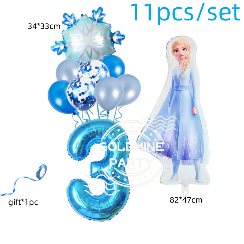 Disney Frozen Balloons Party Decoration Set Birthday Number Balloon ...