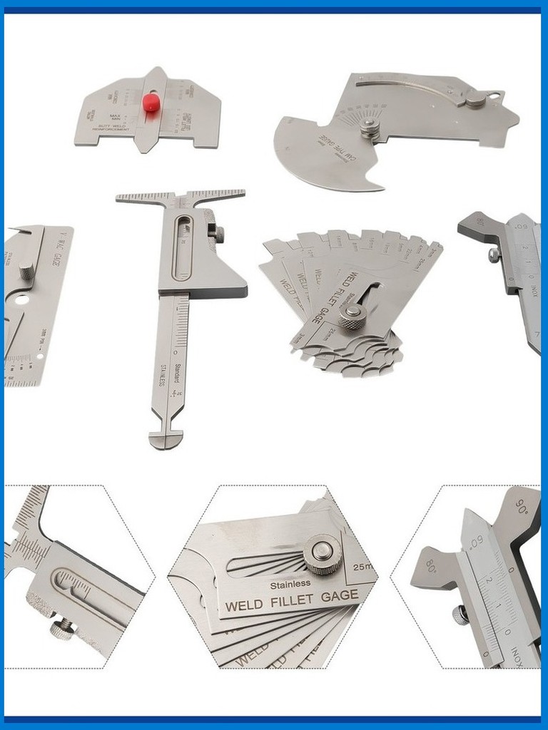 [BSL] 6 PCS Welding Inspection Gauge Combo Measuring Tool Kits MG-8 MG ...