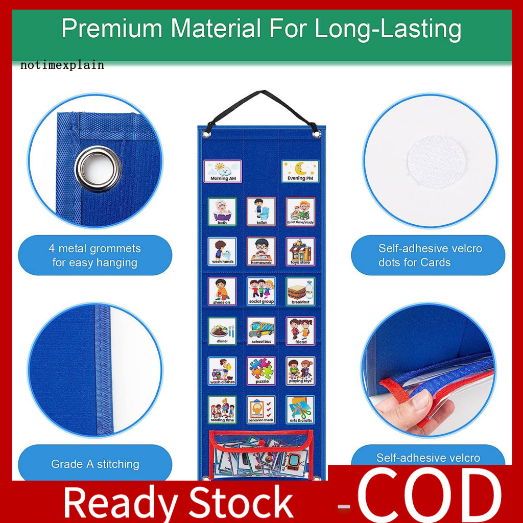 NTA Visual Timetable Cards Tear-resistant Timetable Cards Kids Visual ...