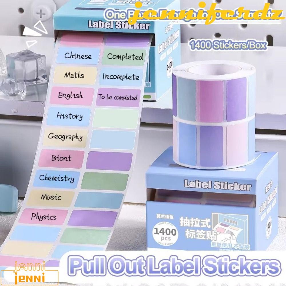 JENNIFERDZ 400/1400PCS Pull Out Sticky Notes, Morandi Colored Fully ...